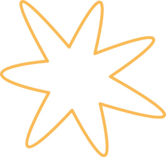 Star outline coloring Royalty Free Vector Image