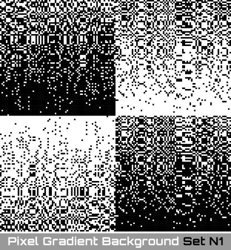 Pixel gradient monochrome background abstract Vector Image