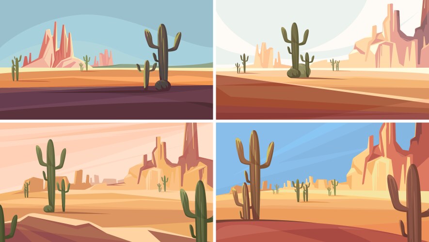 Desert landscape outdoor background arizona style Vector Image