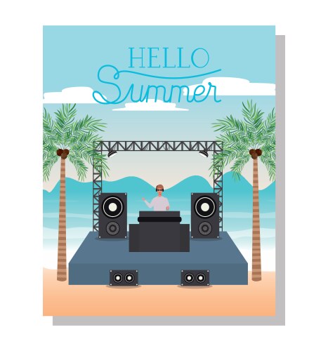Live music concert promo brochure template Vector Image