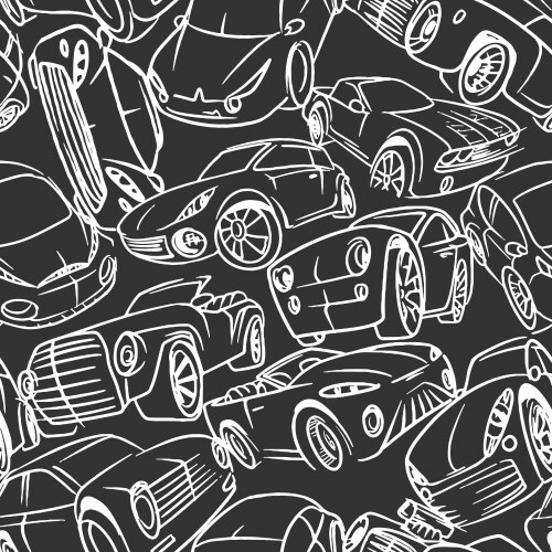 Seamless pattern for coffee theme line art draw Vector Image