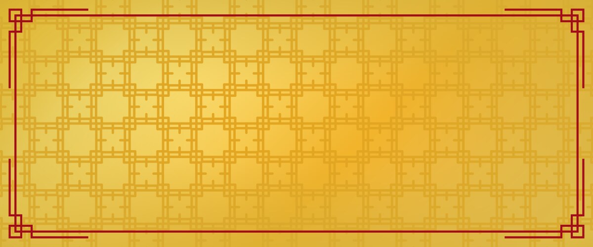 Red chinese square abstract background with golden