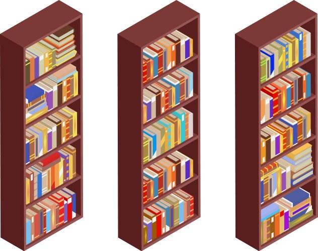 Bookshelf Cartoon Vector Images (over 6,500)