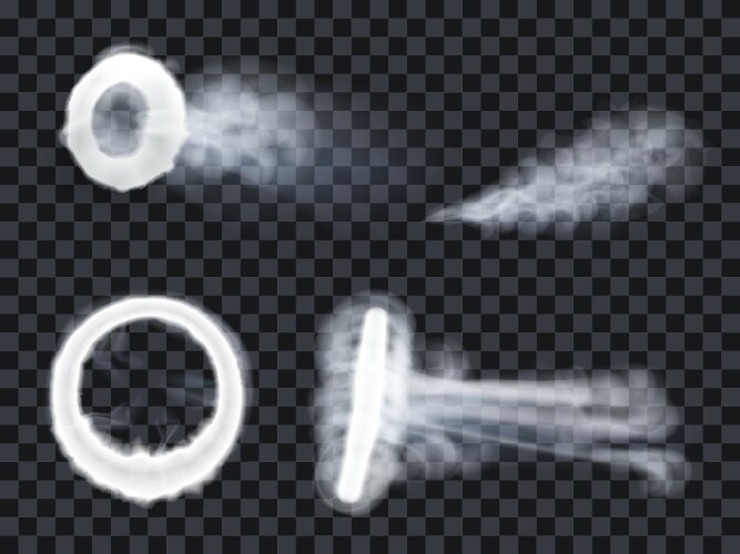 Realistic smoke ring isolated Royalty Free Vector Image