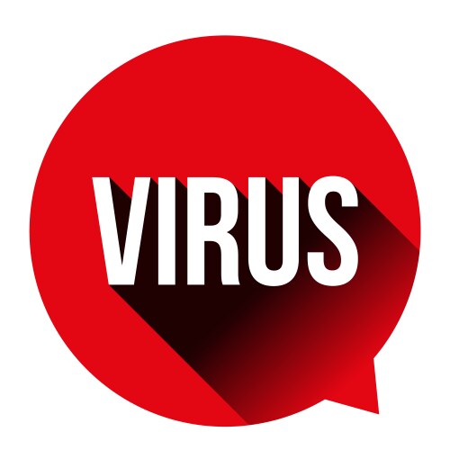 Virus alert sign or stamp Royalty Free Vector Image