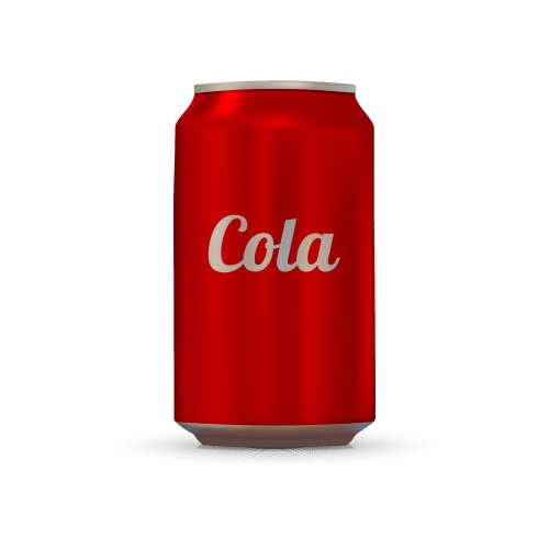 Aluminium soda can isolated Royalty Free Vector Image