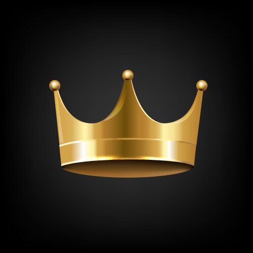 Golden crown logo sign Royalty Free Vector Image