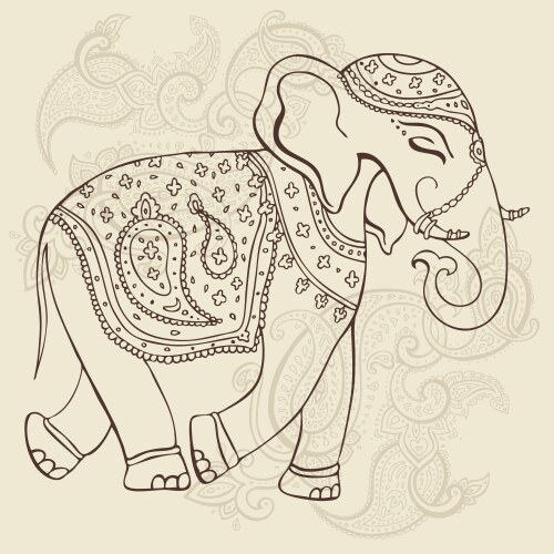 Elephant Motif Vector Images (over 420)