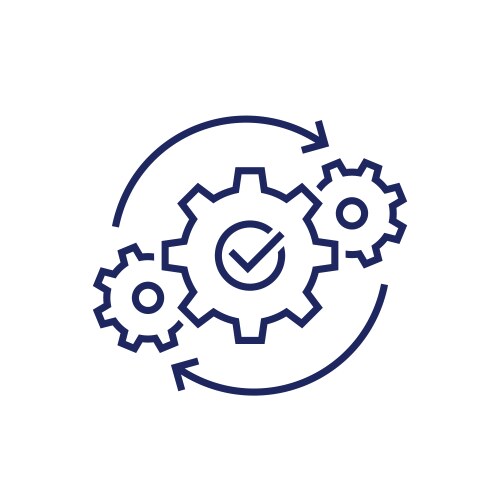 Operations blue gradient concept icon Royalty Free Vector