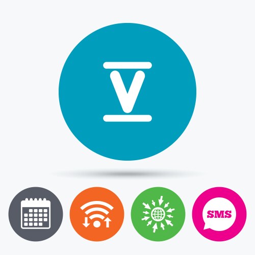 Roman numeral five icon number sign Royalty Free Vector