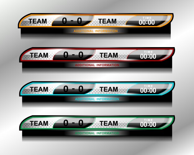 Scoreboard design elements Royalty Free Vector Image