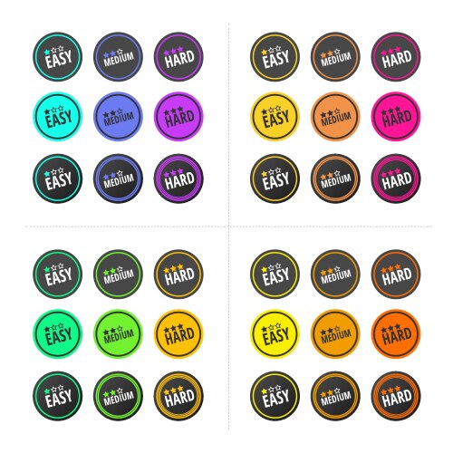 Difficulty Level Vector Images (over 330)