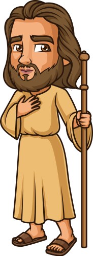 Doubting thomas the apostle cartoon clip art Vector Image