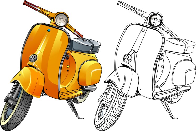 Vespa Outline Vector Images (over 7,100)