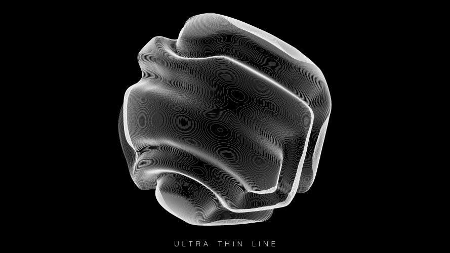 Ultra thin line fluid geometry dynamic Royalty Free Vector