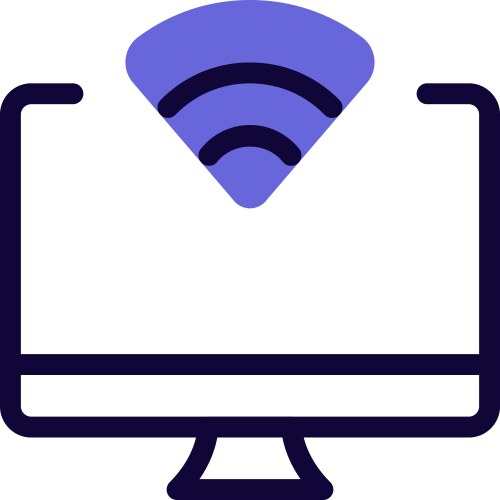 Wireless internet access on a desktop Royalty Free Vector