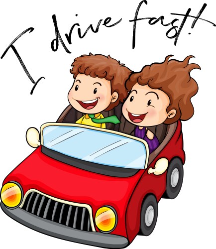 Two color fast car Royalty Free Vector Image - VectorStock