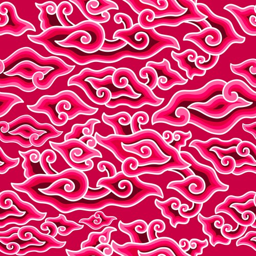 Mega Mendung Batik Pattern – Royalty-Free Vector | VectorStock