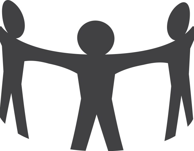 Teamwork icon abstract people and support design Vector Image