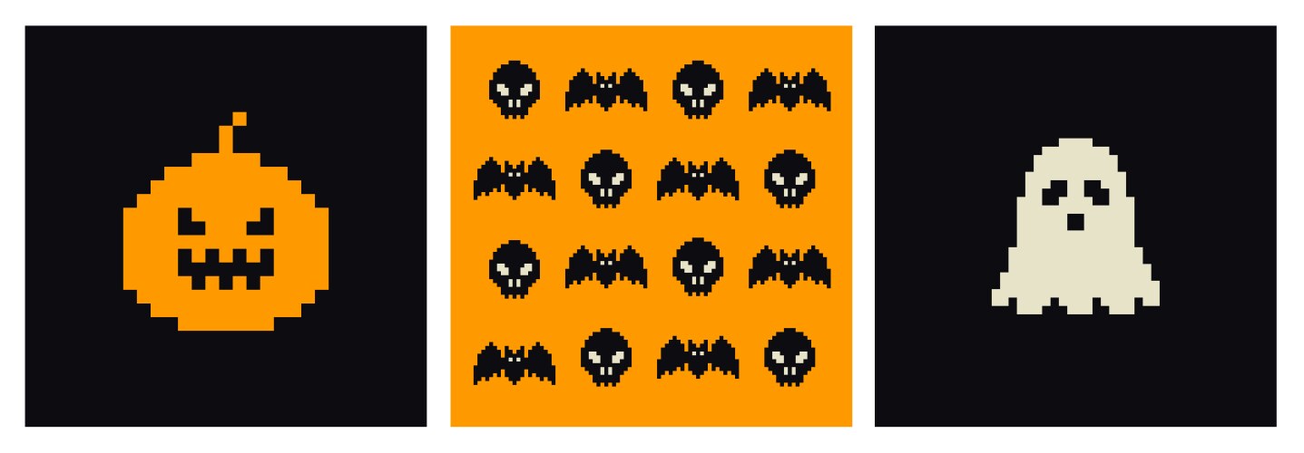 Pixel Art Halloween Vector Images (over 770)