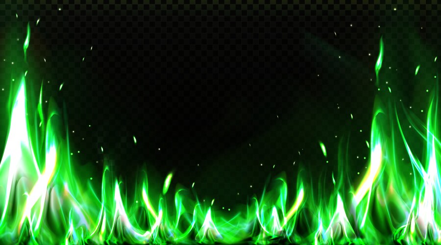 Green Fire Flames on Transparent Background Vector Images (over 200)