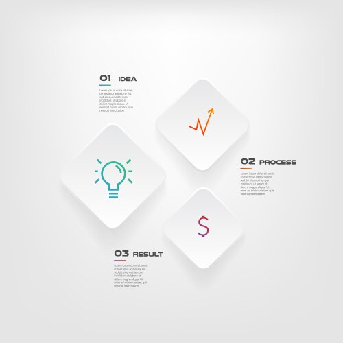 Circle gradient icons infographics step Royalty Free Vector
