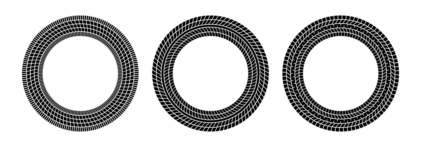 Auto tire tread grunge circle frame car Royalty Free Vector