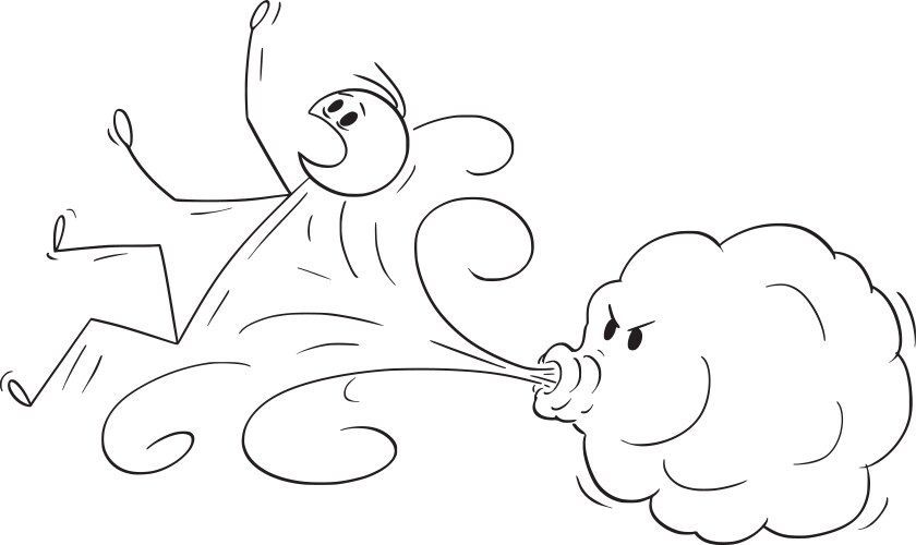 Cartoon Wind Blowing Vector Images (over 3,100)