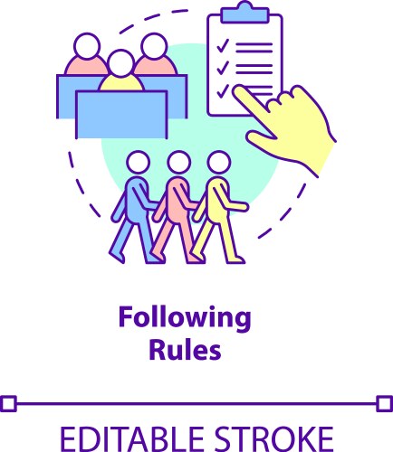 Banner policies rules and agreement Royalty Free Vector