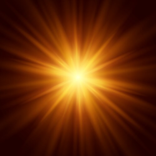 Sun with lens flare Royalty Free Vector Image - VectorStock