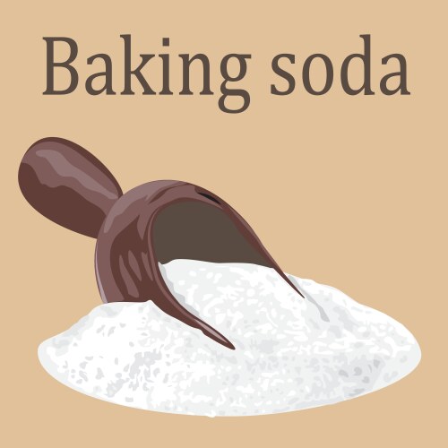 Baking soda cartoon icon isolated on white Vector Image