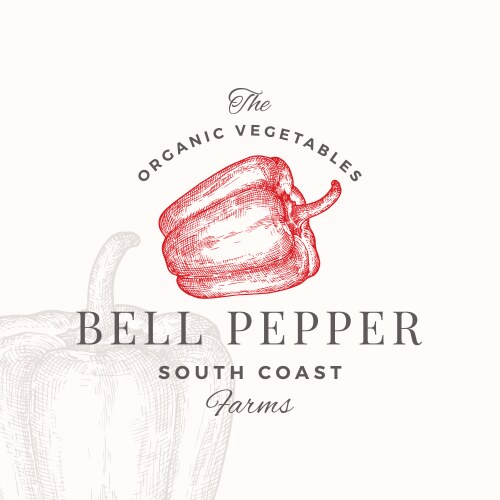 Sweet red bell pepper Royalty Free Vector Image