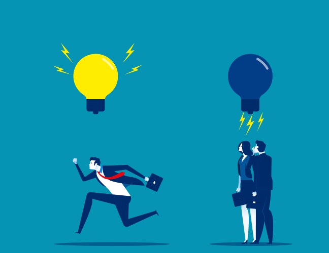 Positive and negative thinking Royalty Free Vector Image