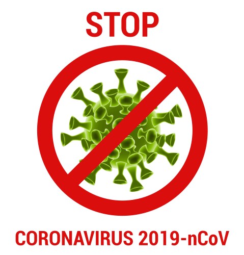 Stop virus 001 Royalty Free Vector Image - VectorStock