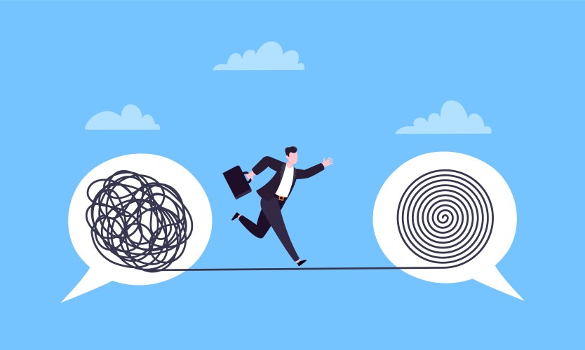 Understanding problem solution simplify challenge Vector Image