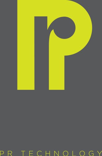 Pr logo public relations emblem Royalty Free Vector Image