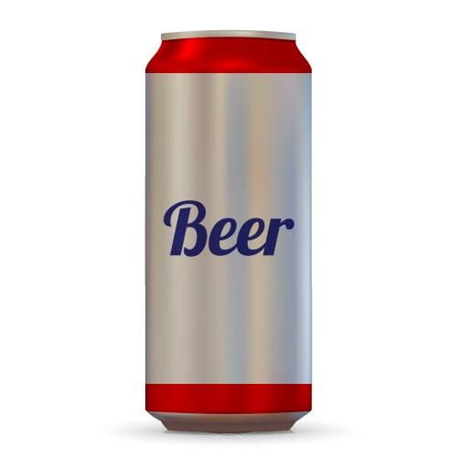 Aluminum cans empty 500ml on white background Vector Image