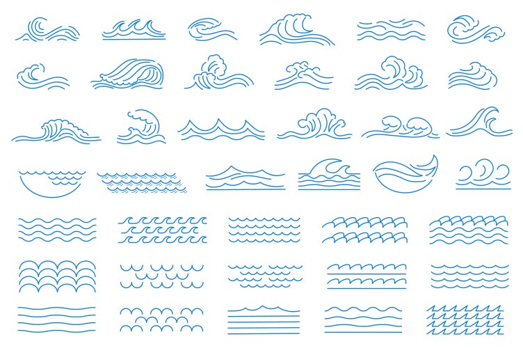Water design elements Royalty Free Vector Image