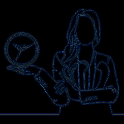 Continuous line drawing save time concept Vector Image