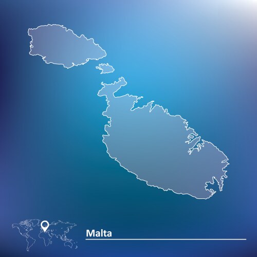 Topographic map of malta and gozo italy Royalty Free Vector