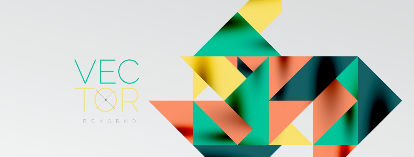 Tech minimal overlapping triangle shapes elements Vector Image