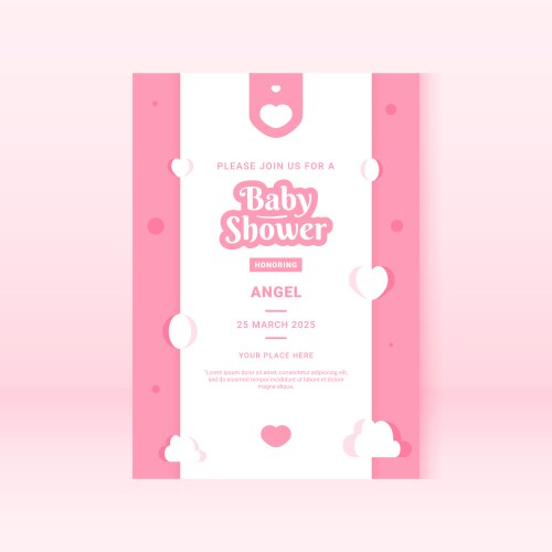Baby invitation card design background Royalty Free Vector