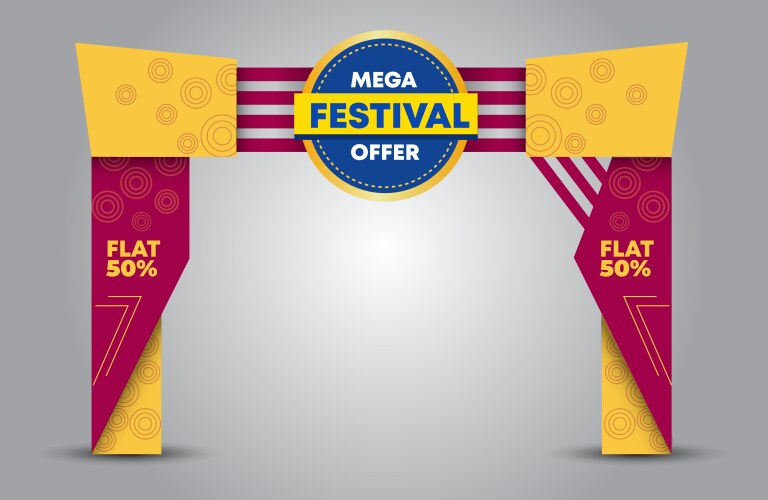Exhibition stand gate entrance with for mock up Vector Image