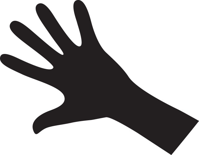 Human arm silhouette Royalty Free Vector Image