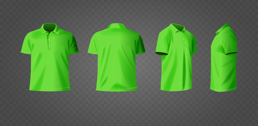 Polo Shirt Template Clothing Green Vector Images (over 630)