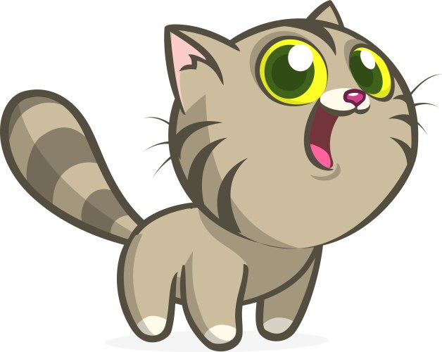Cute cat cartoon Royalty Free Vector Image - VectorStock