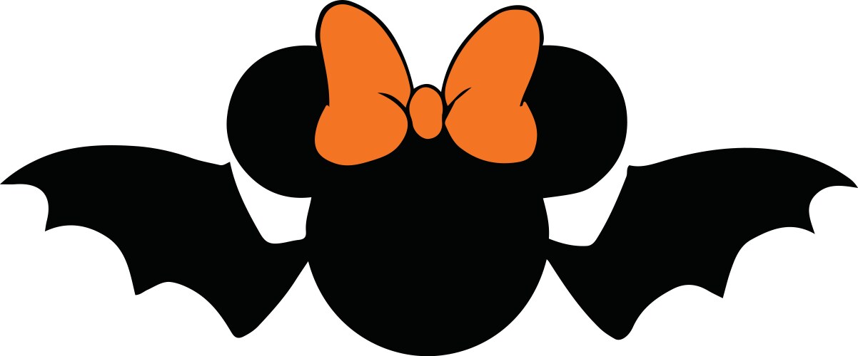 Minnie bat halloween Royalty Free Vector Image