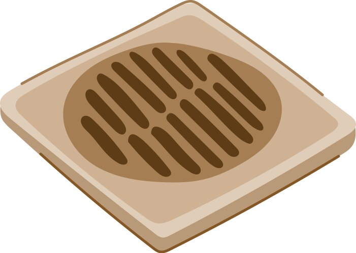 Grating drain cover cartoon – Royalty-Free Vector | VectorStock