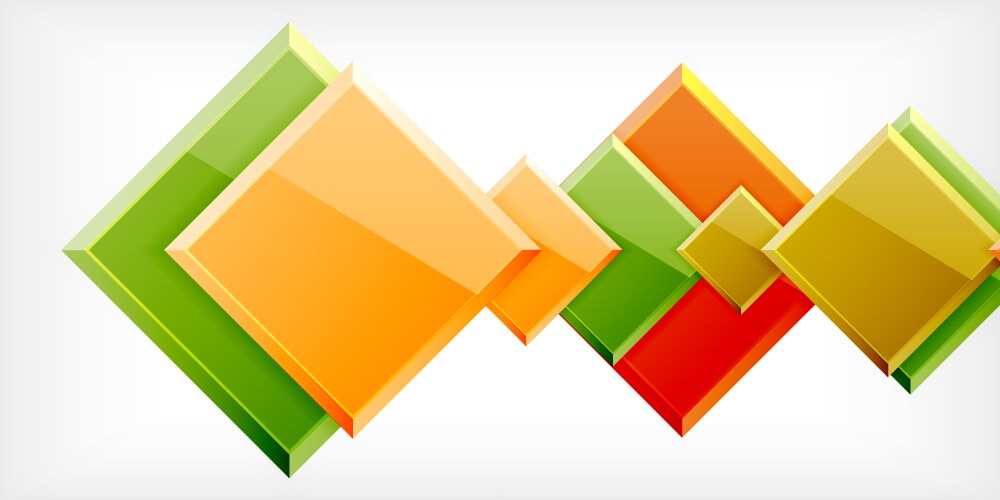 Shiny glossy metallic or plastic square design Vector Image