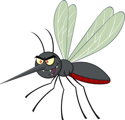 Cute mosquito cartoon Royalty Free Vector Image